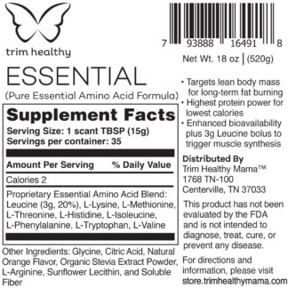 ESSENTIAL Powder (Pure Amino Acid Formula) 18oz – Trim Healthy Store