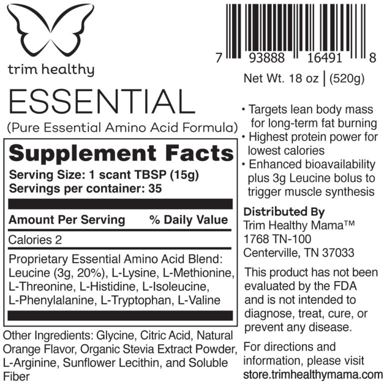 ESSENTIAL Powder (Pure Amino Acid Formula) 18oz – Trim Healthy Store